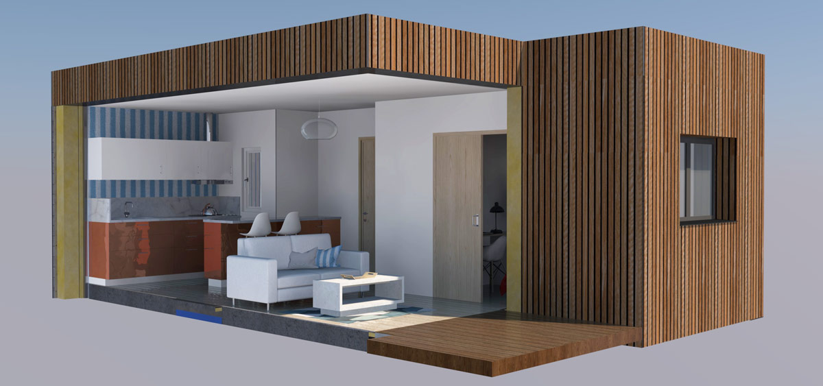 Un container comme habitat réversible et modulable